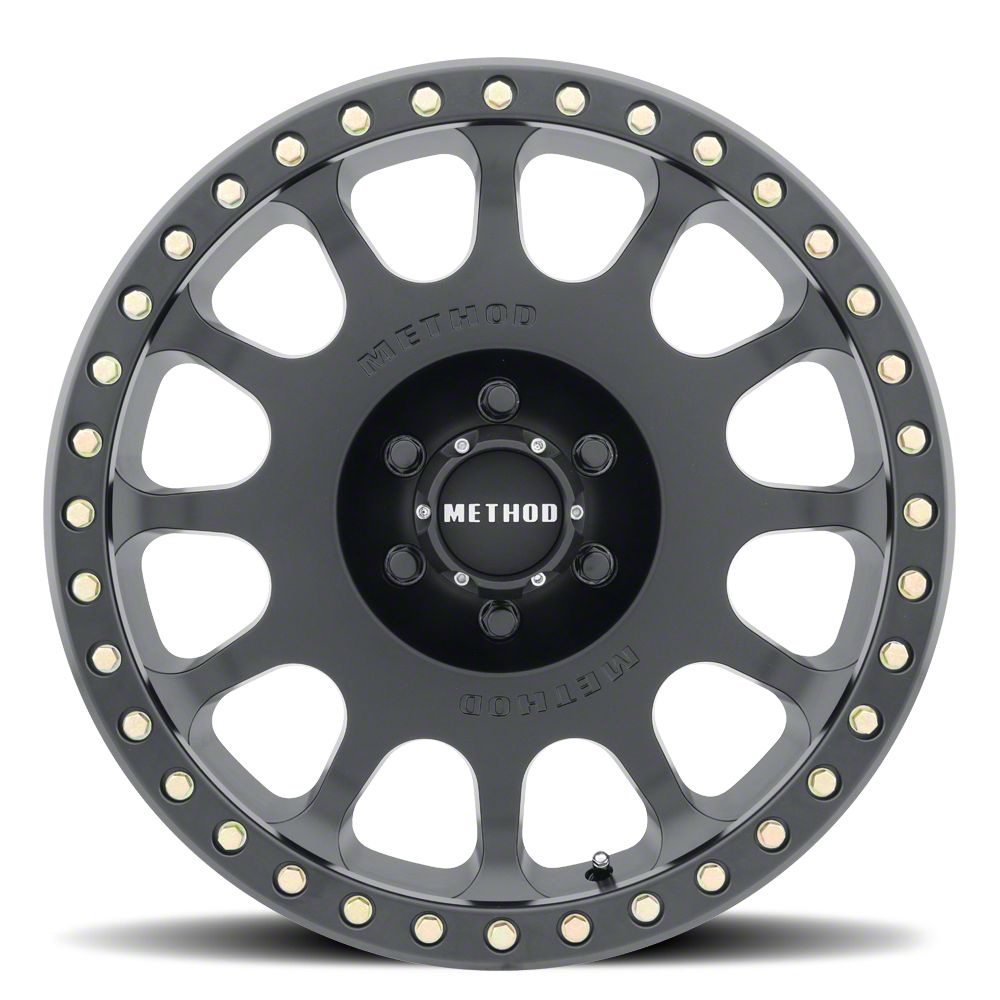 Method Race Wheels Tacoma MR105 Beadlock Matte Black 6-Lug Wheel; 17x9 ...