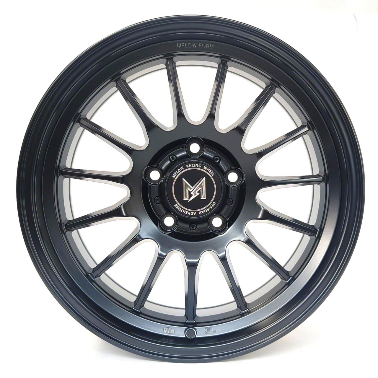 MFlow Racing Titan MF04 Matte Black 6-Lug Wheel; 17x9; -12mm Offset ...