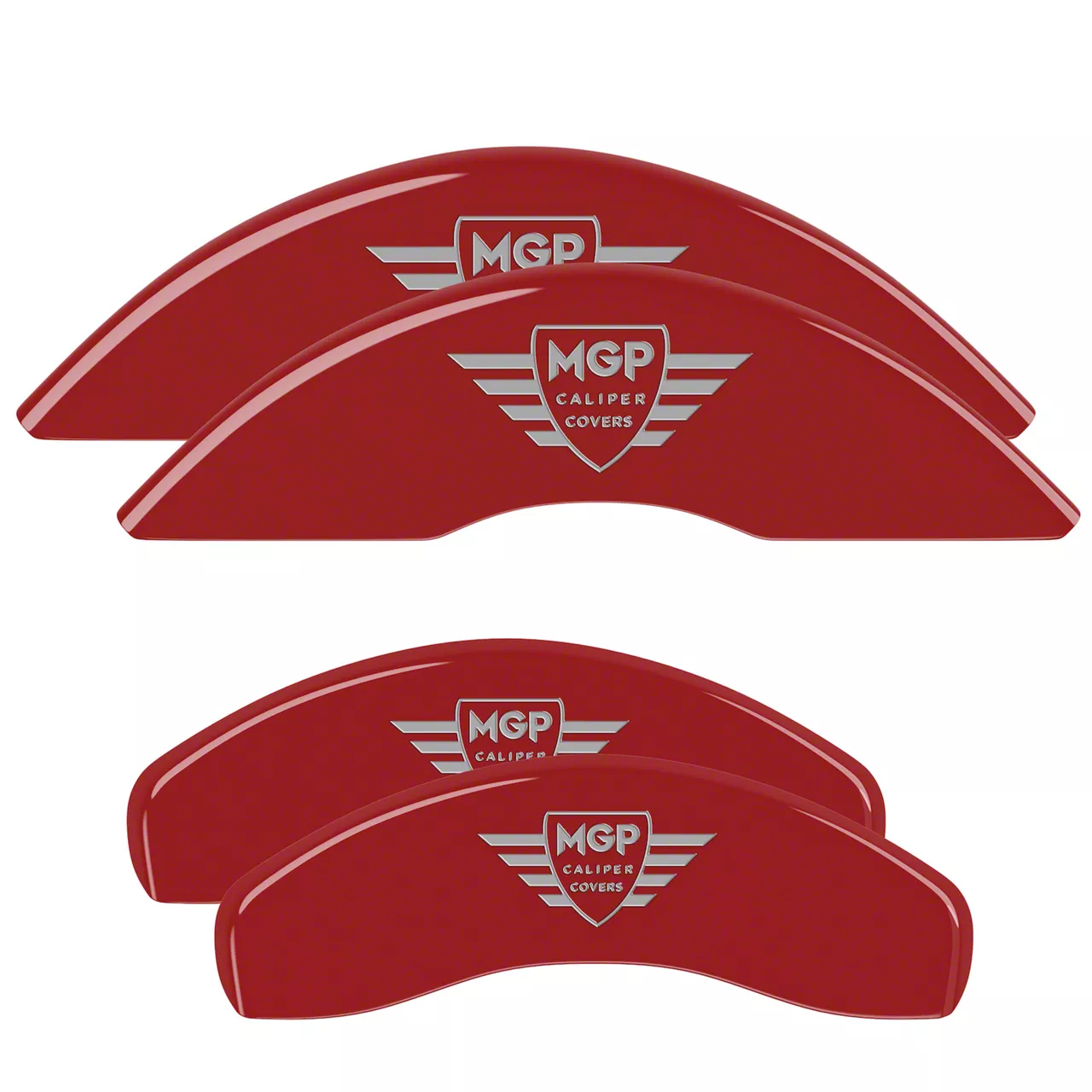 MGP Bronco Brake Caliper Covers with MGP Logo; Red; Front and Rear ...