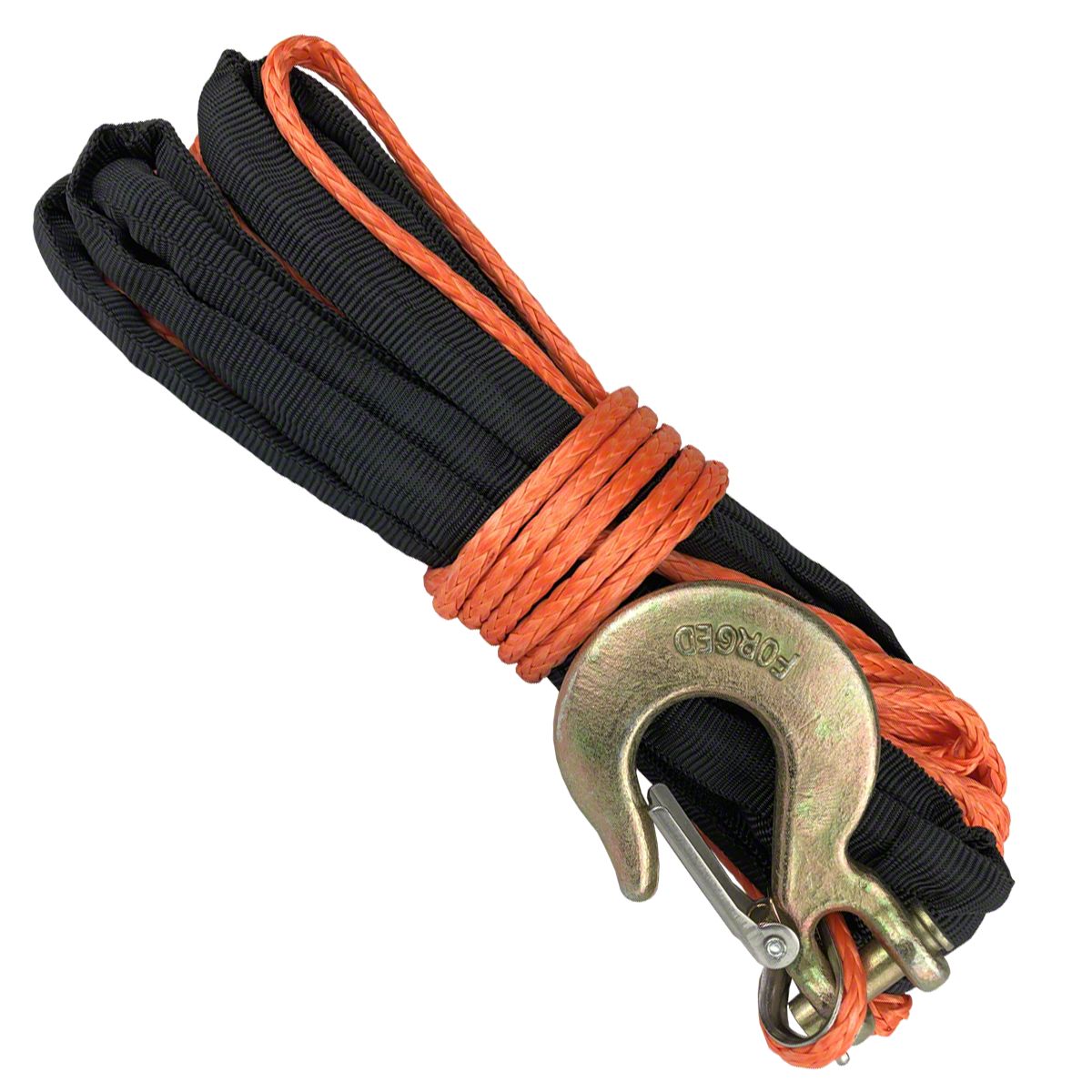 Mile Marker Jeep Wrangler 1/4-Inch x 50-Foot Synthetic Rope Kit ...