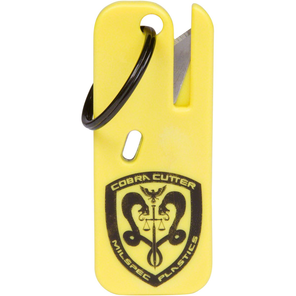 Milspec Plastics Bronco Cobra Cutter Safety Cutter Keychain; Yellow; 5 ...