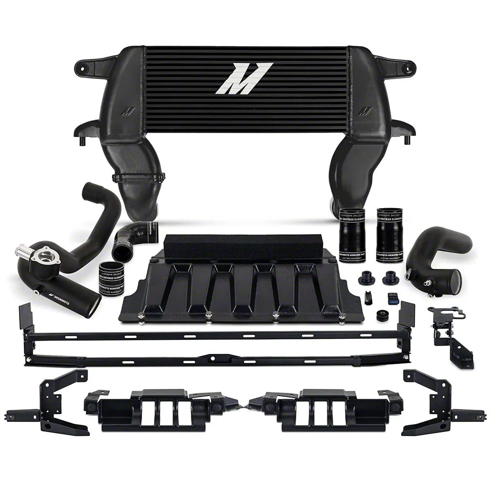 Mishimoto Bronco High-Mount Intercooler Kit with Black Piping; Black ...