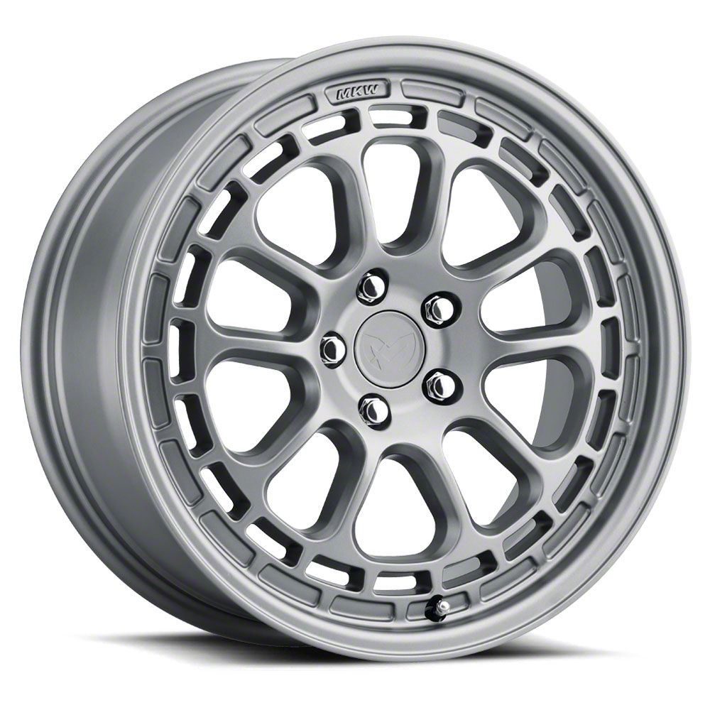 MKW Offroad Jeep Wrangler M207 Matte Gray Wheel; 17x8; 35mm Offset M207 ...