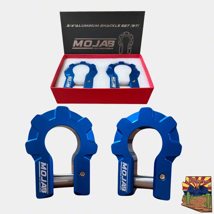 Mojab Offroad Jeep Gladiator 3/4-Inch Extreme Duty Aluminum Shackle Set ...