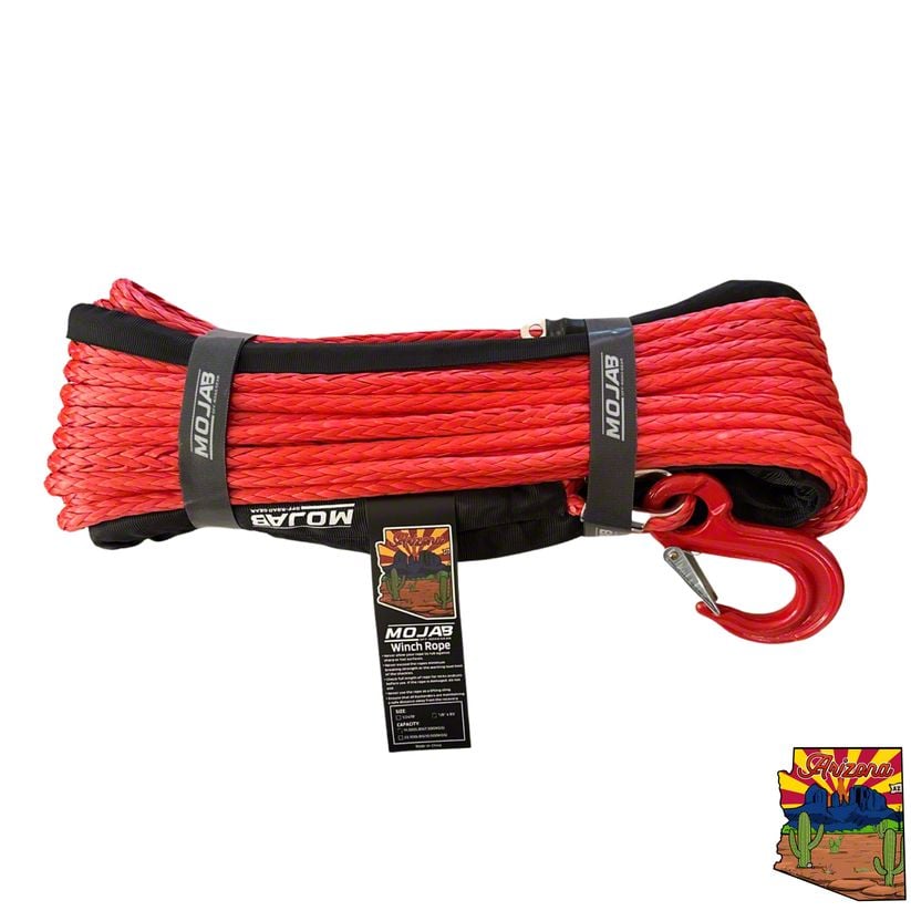Mojab Offroad Jeep Gladiator 3/8-Inch x 85-Foot Synthetic Winch Rope ...