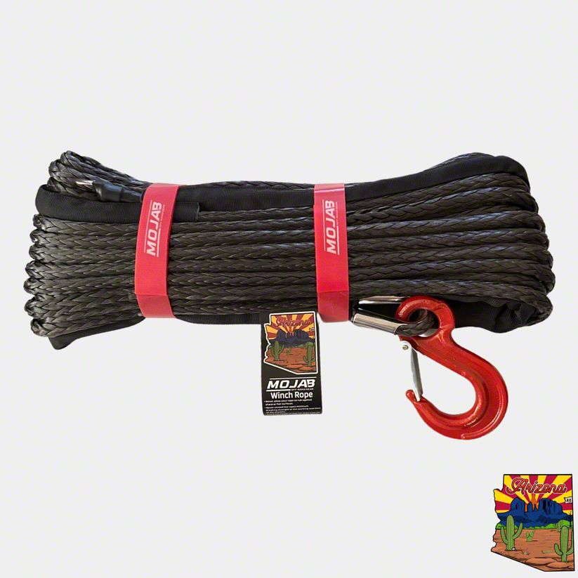 Mojab Offroad Jeep Wrangler 1/2-Inch x 78-Foot Synthetic Winch Rope ...