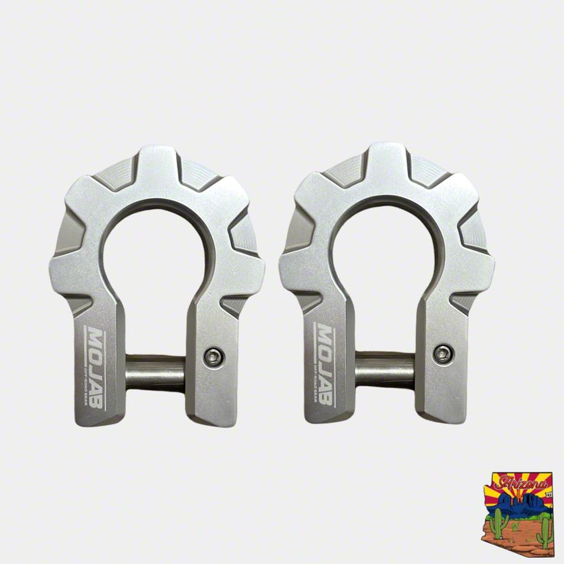 Mojab Offroad Tacoma 3/4-Inch Extreme Duty Aluminum Shackle Set; Raw ...