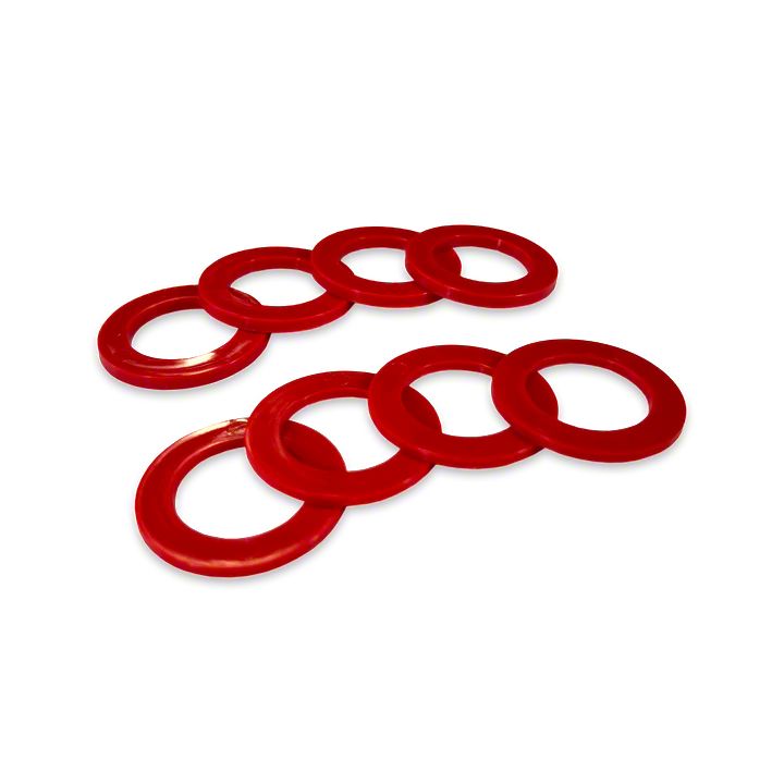 Moose Knuckle Offroad Tacoma Rattle Rings Shackle Washers; Flame Red ...