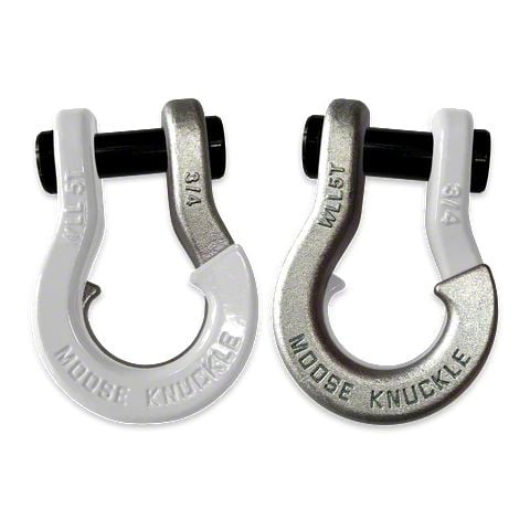 Moose Knuckle Offroad Jeep Cherokee Jowl Split Recovery Shackle 3/4 Combo; Pure White and Nice ...
