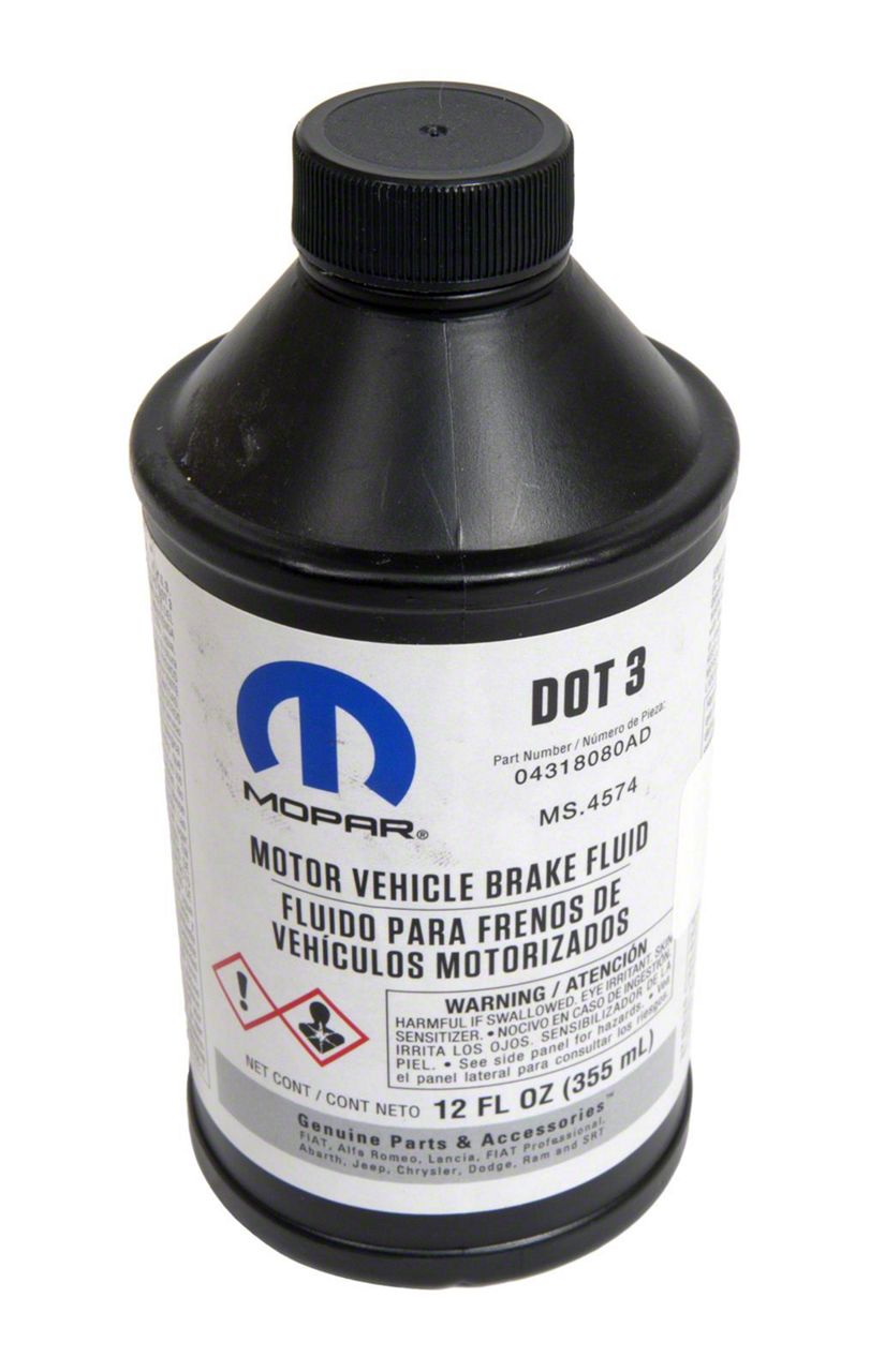 Mopar Jeep Wrangler Brake Fluid; DOT3 4318080AC - Free Shipping