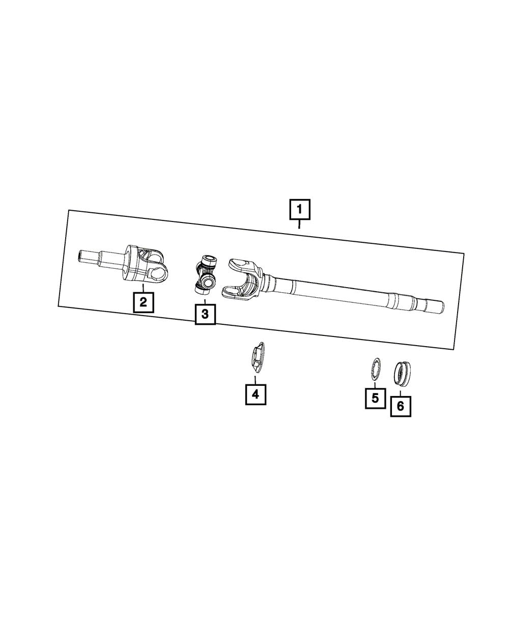 Mopar Jeep Wrangler Dana 44 Front Axle Shaft Guide 68048472AA (07-18 ...