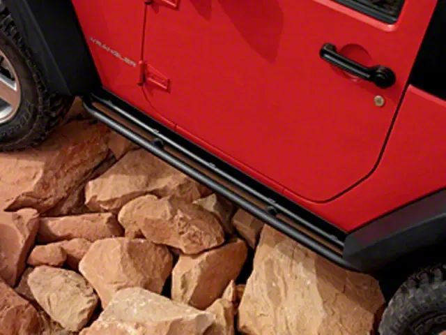 Mopar Jeep Wrangler Enhanced Rock Rails with Tubular Rub Rail; Satin ...