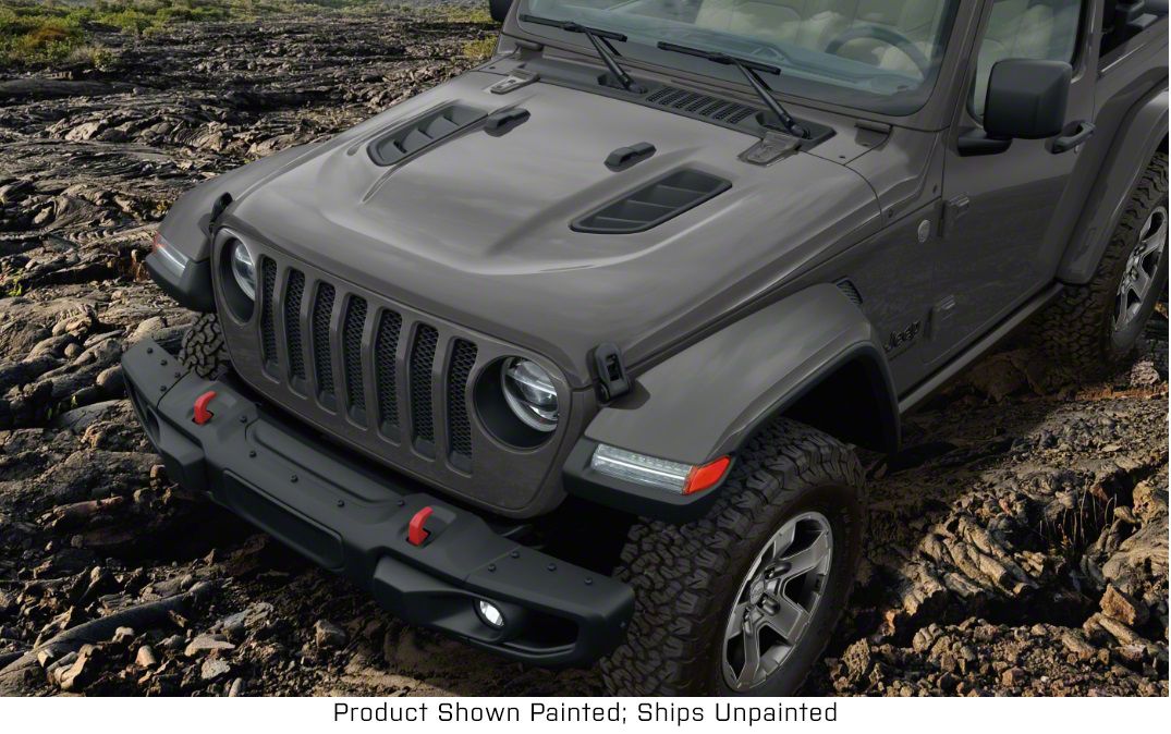 Mopar Jeep Wrangler High Top Fender Flares with LED DRL's; Paintable ...
