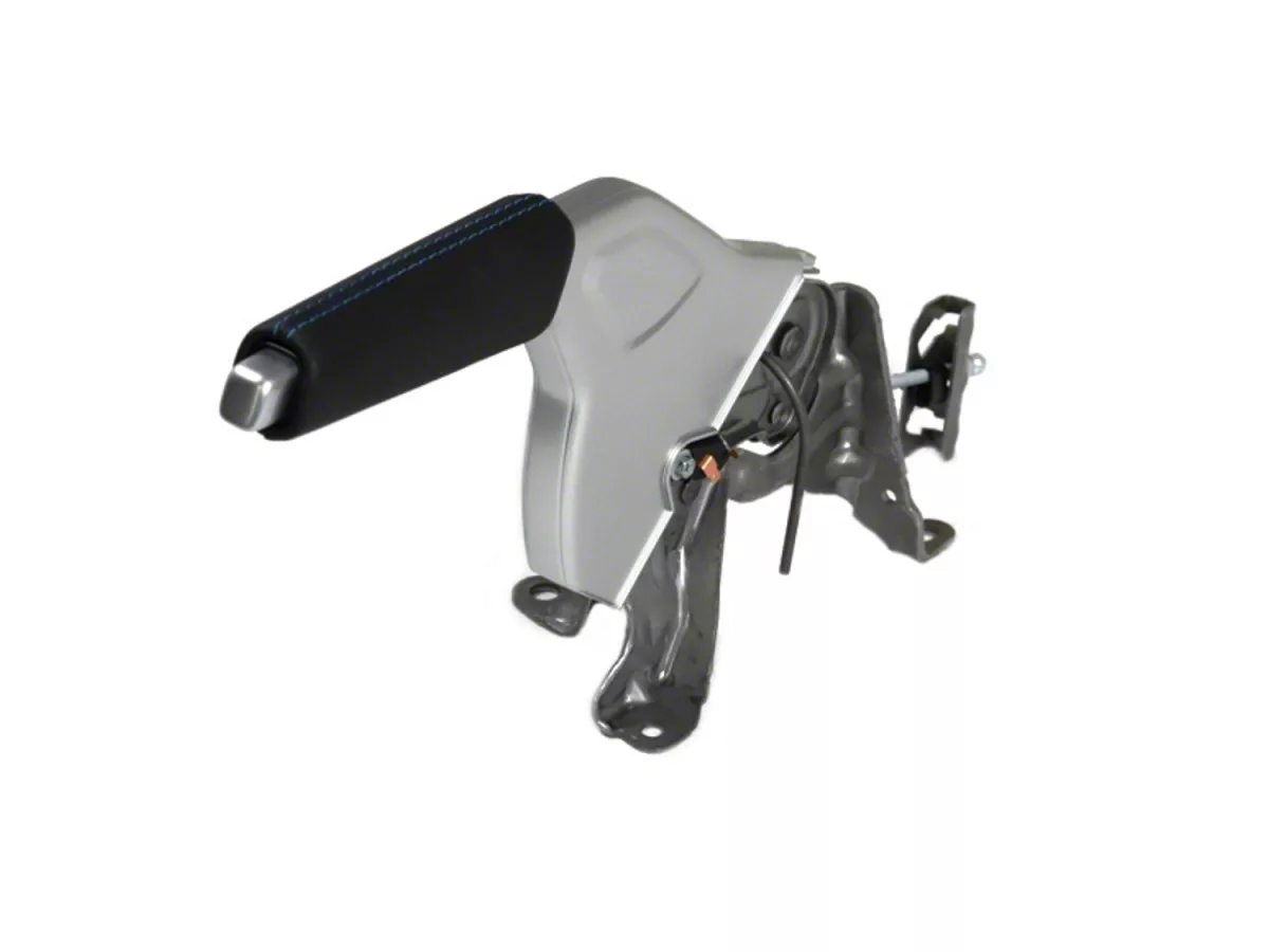 Mopar Jeep Wrangler Parking Brake Handle; Black Leather with Blue ...