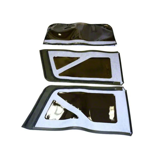 Mopar Jeep Wrangler Tinted Soft Top Window Kit; Black 82209934 (07-10 ...