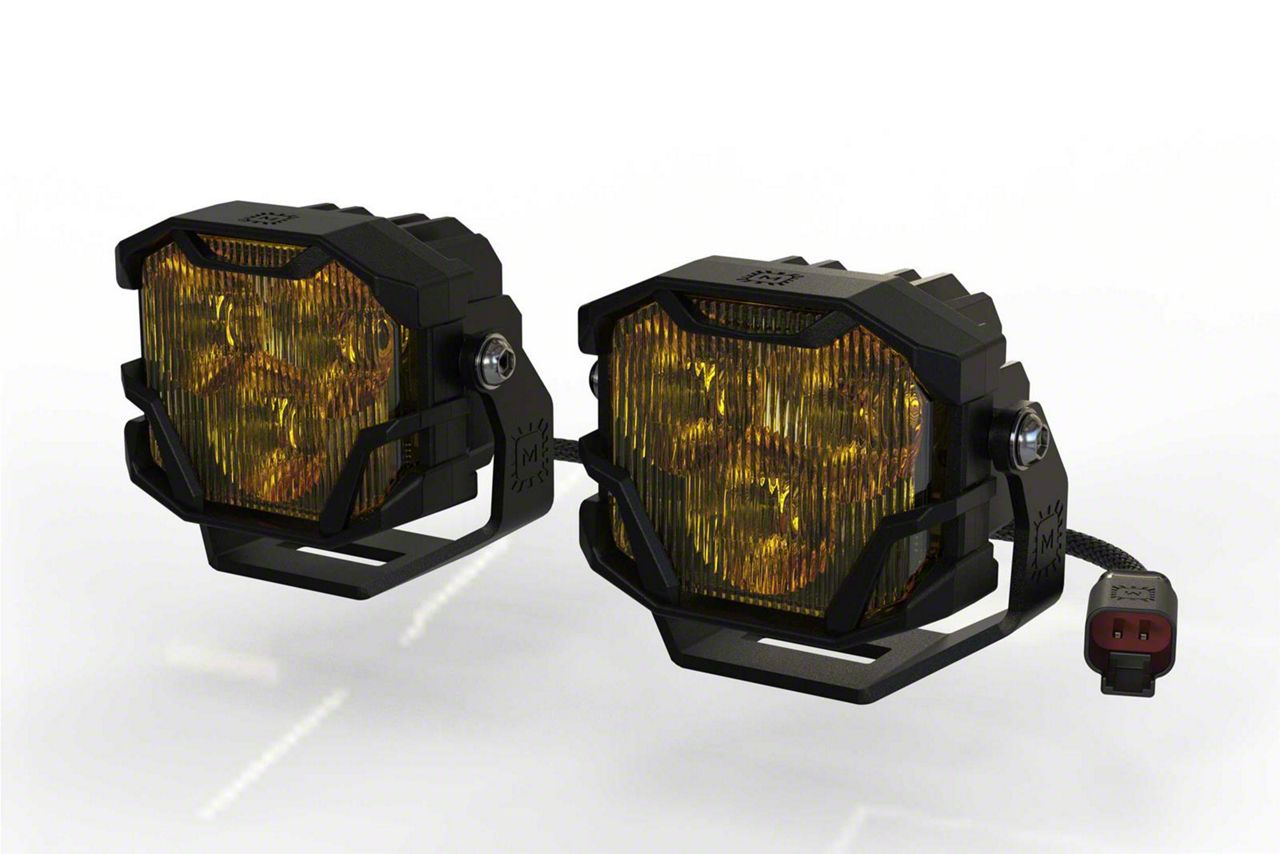 Morimoto Toyota 4-Runner 4Banger NCS LED Light Pods; Yellow SAE Wide ...