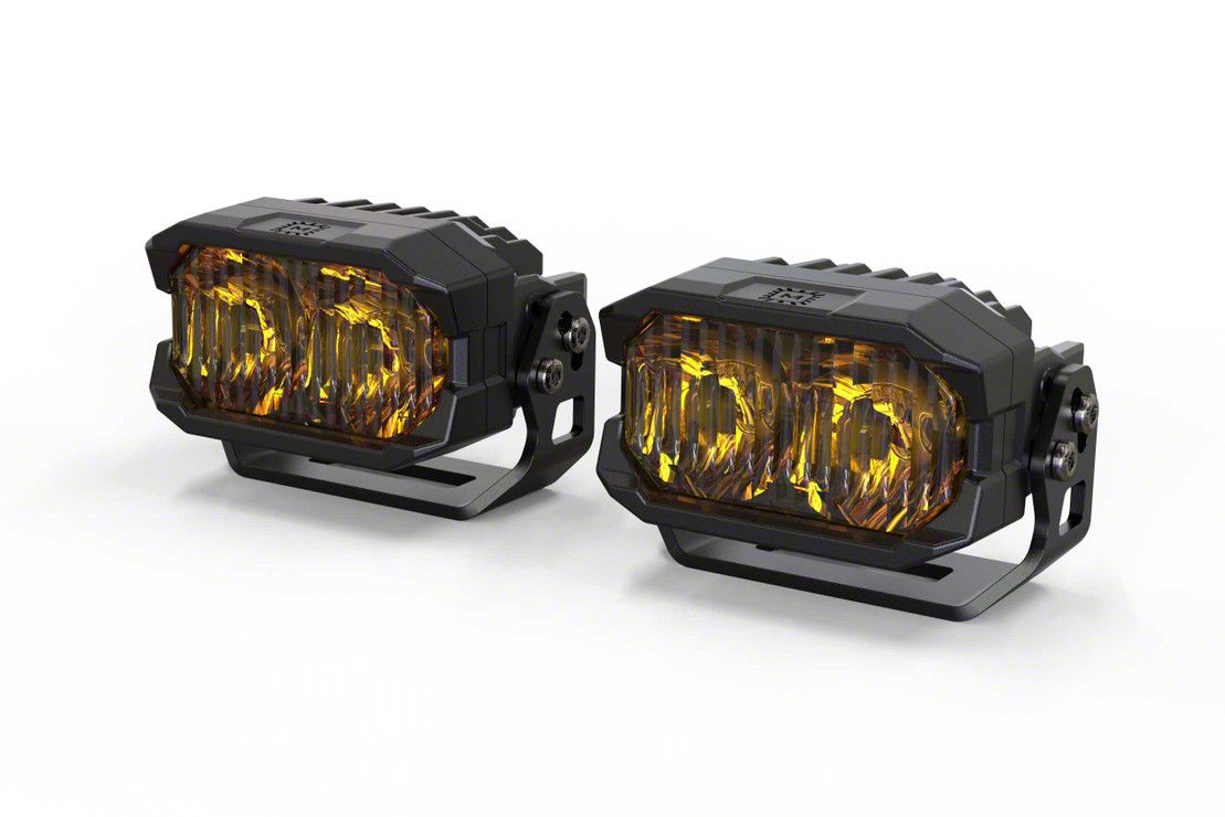 Morimoto Frontier 2Banger LED Pod Lights; NCS Yellow Combo Beam BAF107 ...