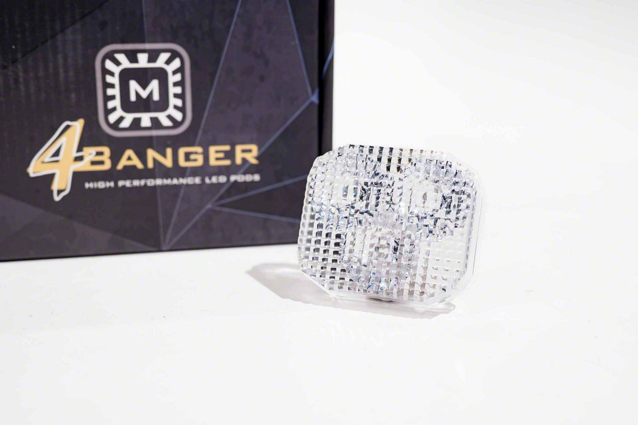 Morimoto Jeep Gladiator 4Banger Light Pod Lens; White Flood Beam BAF207 ...
