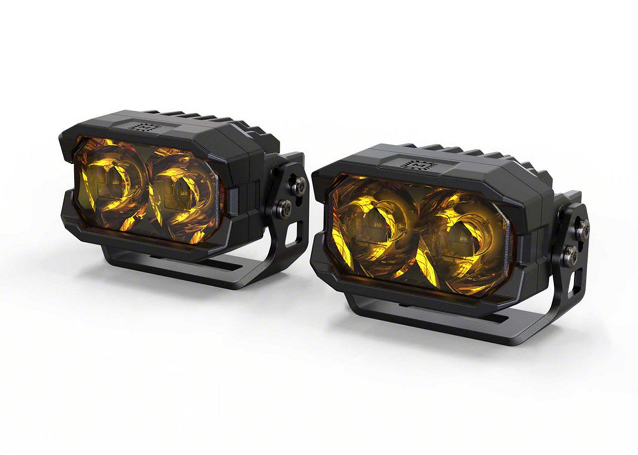 Morimoto Jeep Wrangler 2Banger LED Pod Lights; HXB Yellow Spot Beam ...