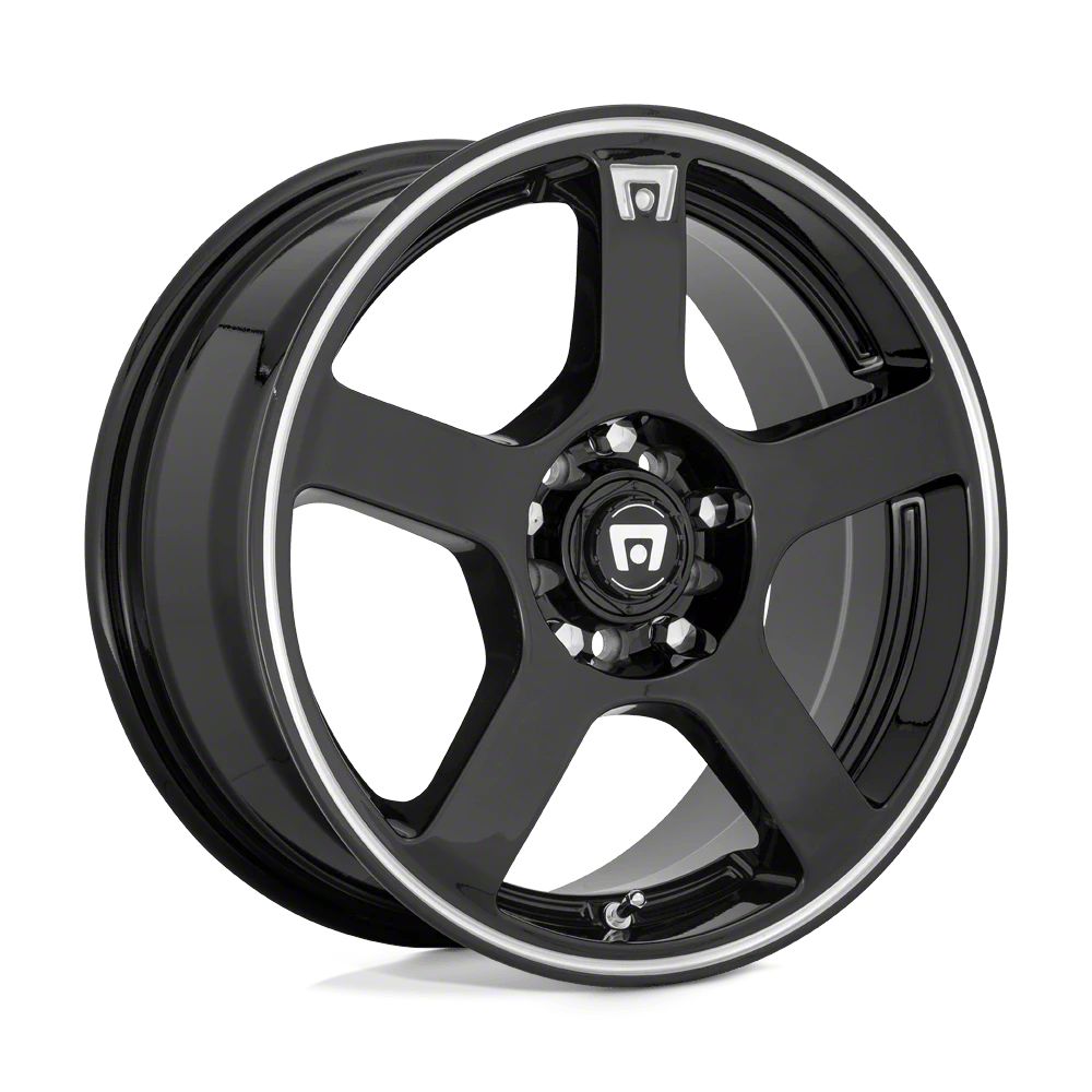Motegi Jeep Wrangler FS5 Gloss Black Machined Flange Wheel; 18x8; 45mm ...
