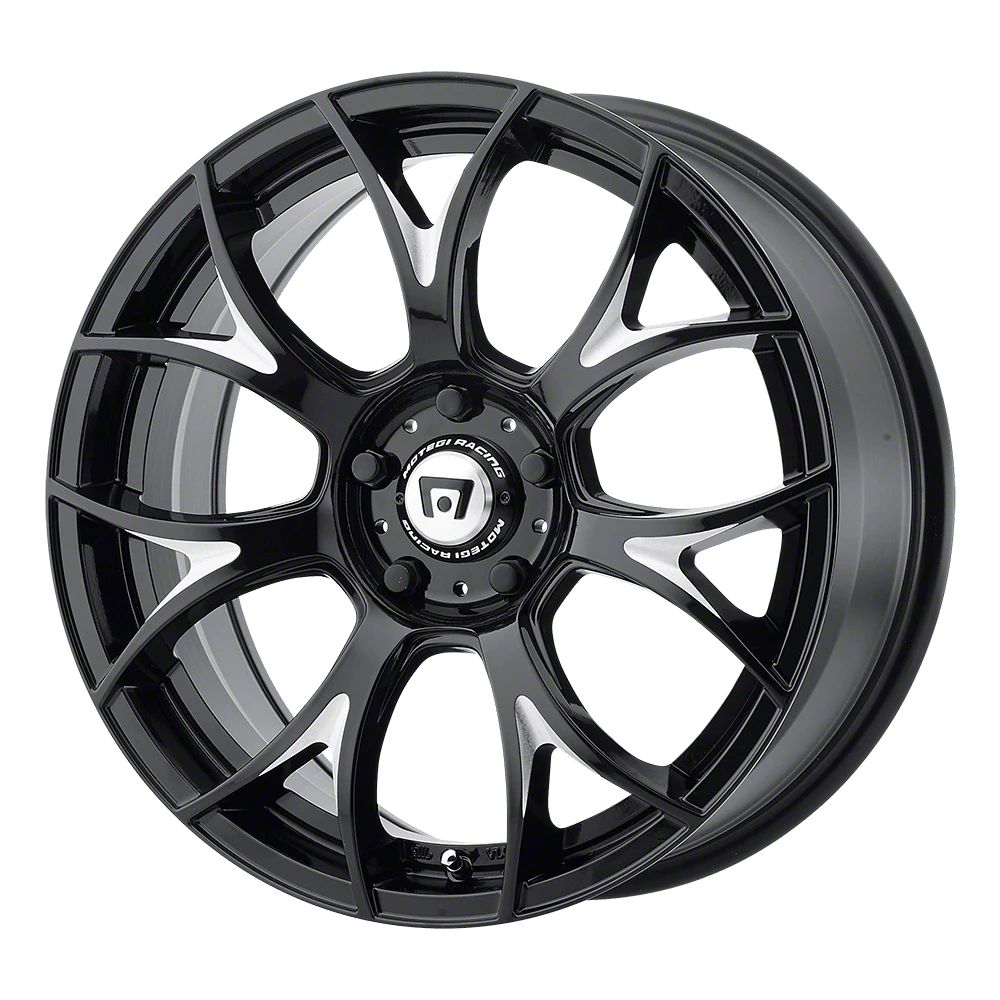 Motegi Jeep Wrangler MR126 Gloss Black with Milled Accents Wheel; 18x9 ...