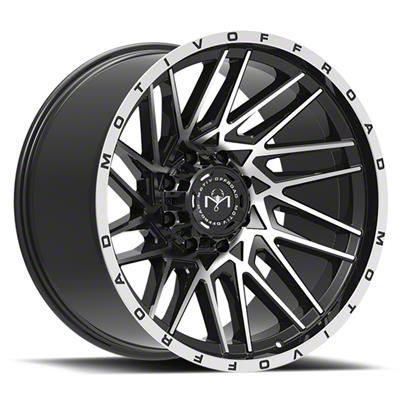 Motiv Offroad Bronco Mutant Gloss Black with Chrome Accents 6-Lug Wheel ...