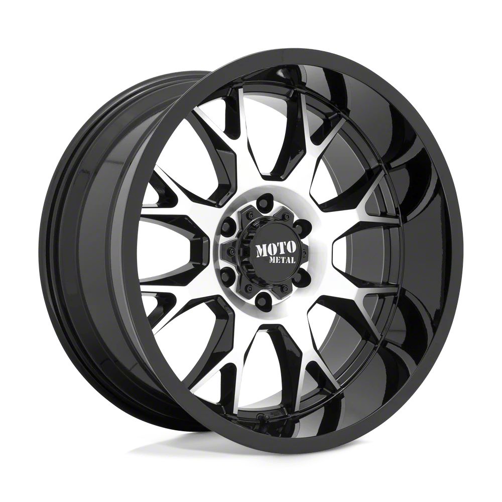 Moto Metal Titan MO806 Gloss Black Machined 6-Lug Wheel; 20x10; -18mm ...
