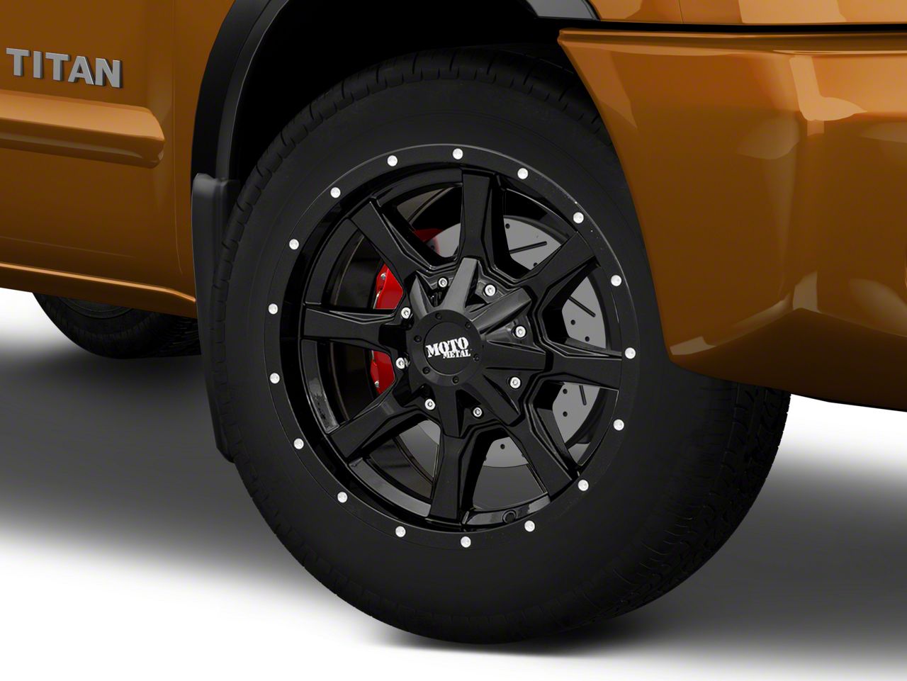 Moto Metal Titan MO970 Gloss Black with Milled Lip 6-Lug Wheel; 20x9 ...