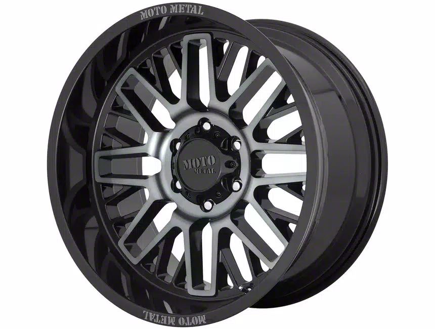 Moto Metal Tacoma MO802 Gloss Black Machined with Gray Tint 6-Lug Wheel ...