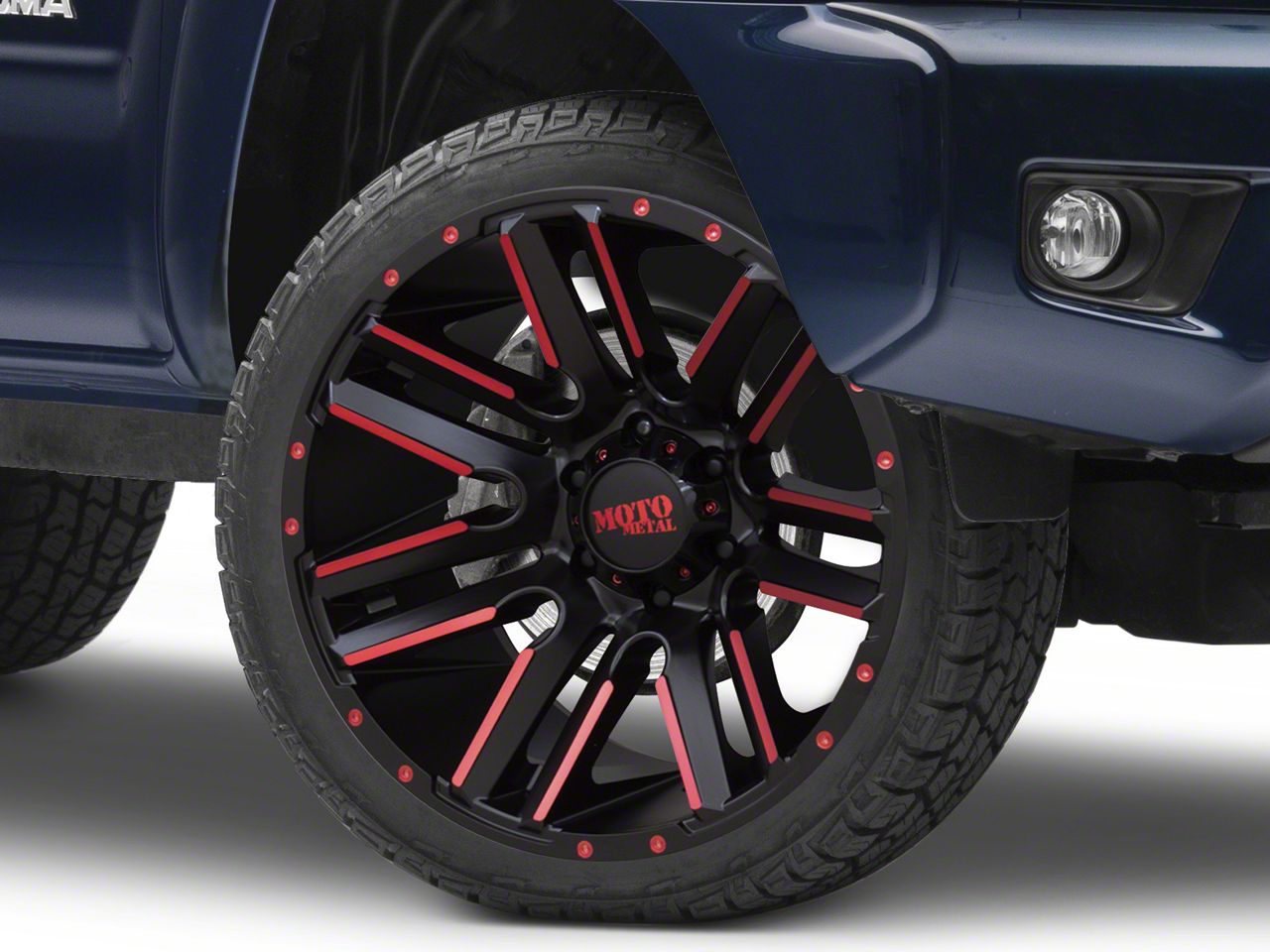 Moto Metal Tacoma Razor Satin Black Machined Red Tint 6-Lug Wheel ...