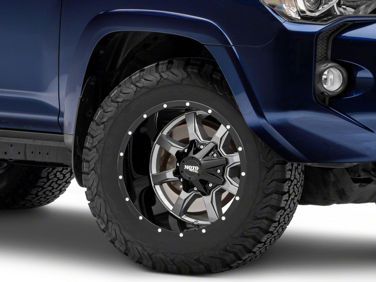 Moto Metal Toyota 4-Runner MO970 Gloss Gray with Gloss Black Lip 6-Lug ...