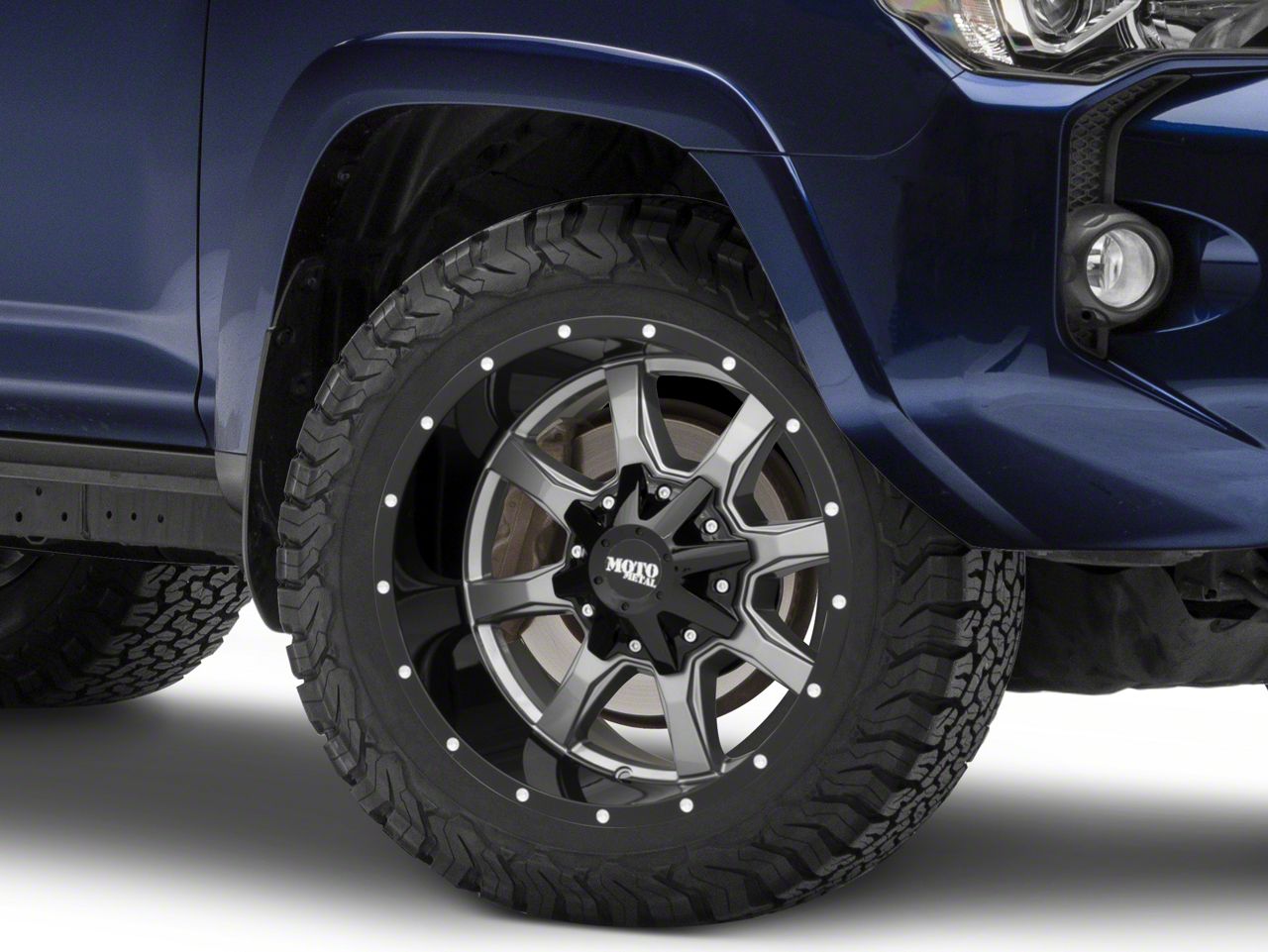 Moto Metal Toyota 4-Runner MO970 Gloss Gray with Gloss Black Lip 6-Lug ...
