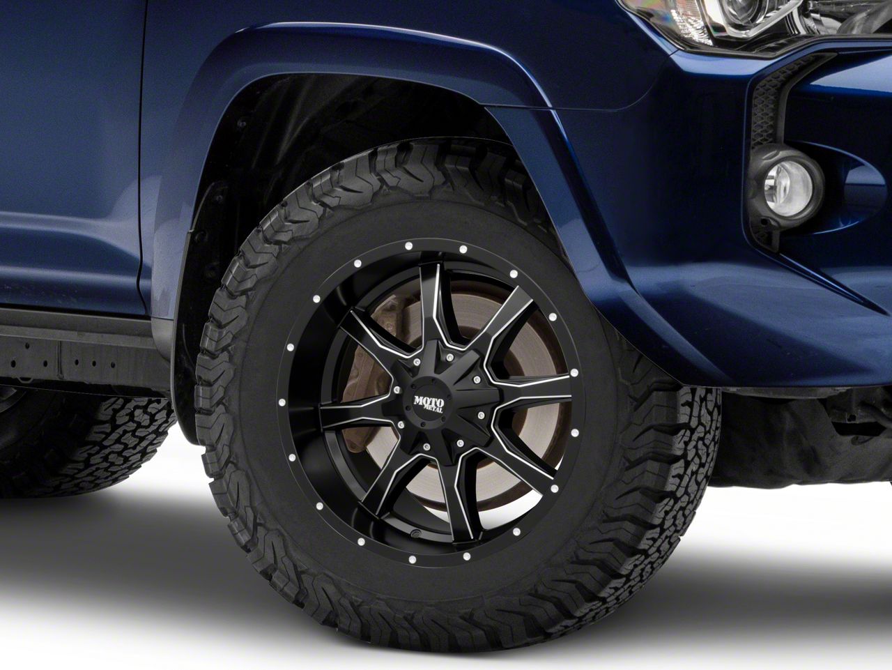 Moto Metal Toyota 4-Runner MO970 Semi Gloss Black Milled 6-Lug Wheel ...