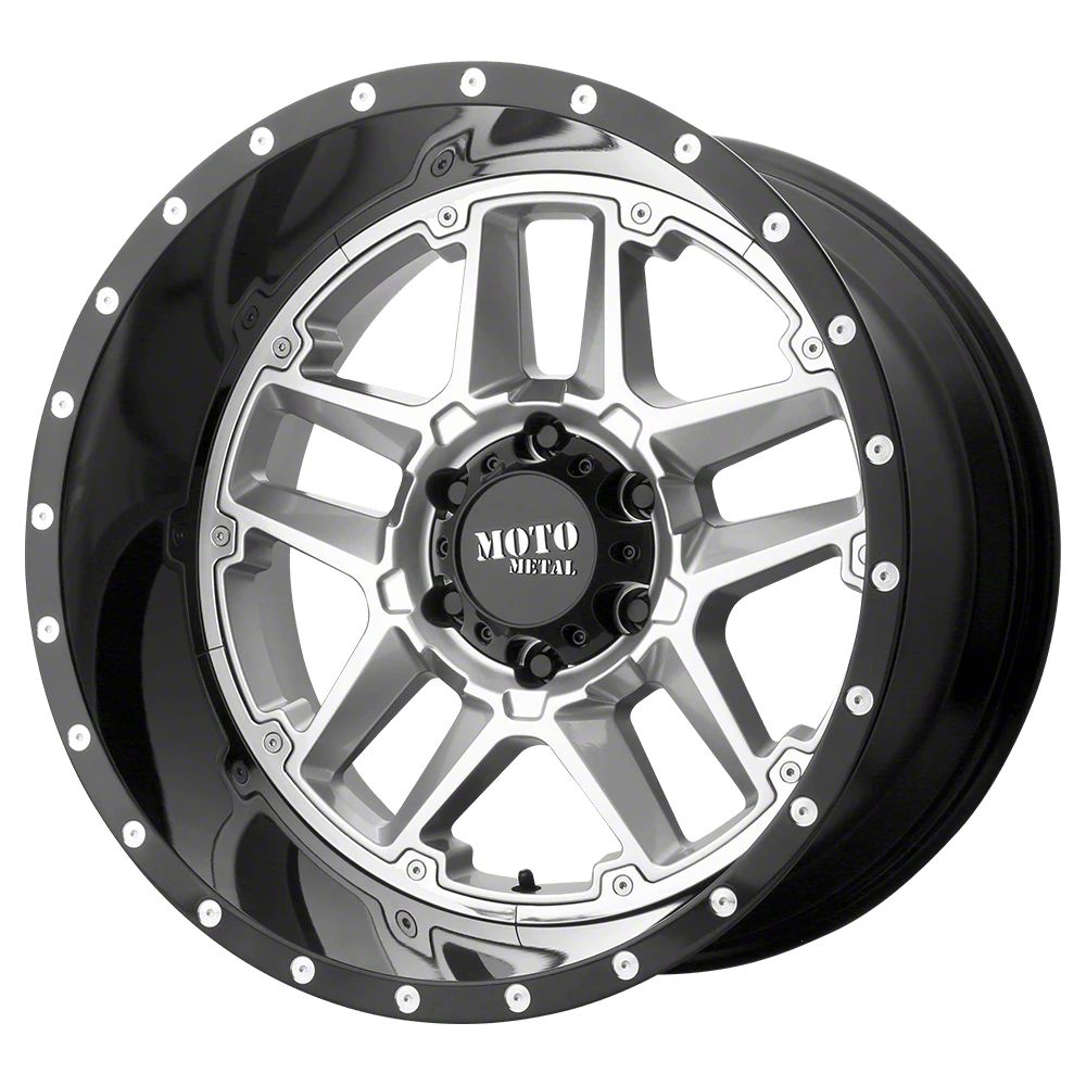 Moto Metal Toyota 4-Runner Sentry Gloss Silver Center with Gloss Black ...