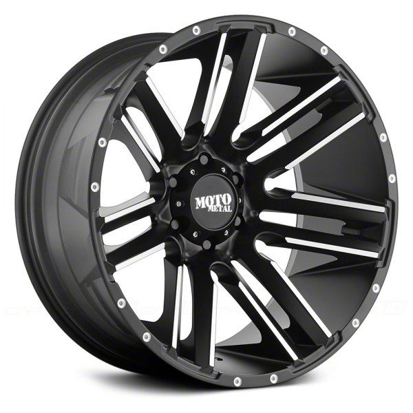 Moto Metal Bronco MO978 Razor Satin Black Machined 6-Lug Wheel; 20x9 ...