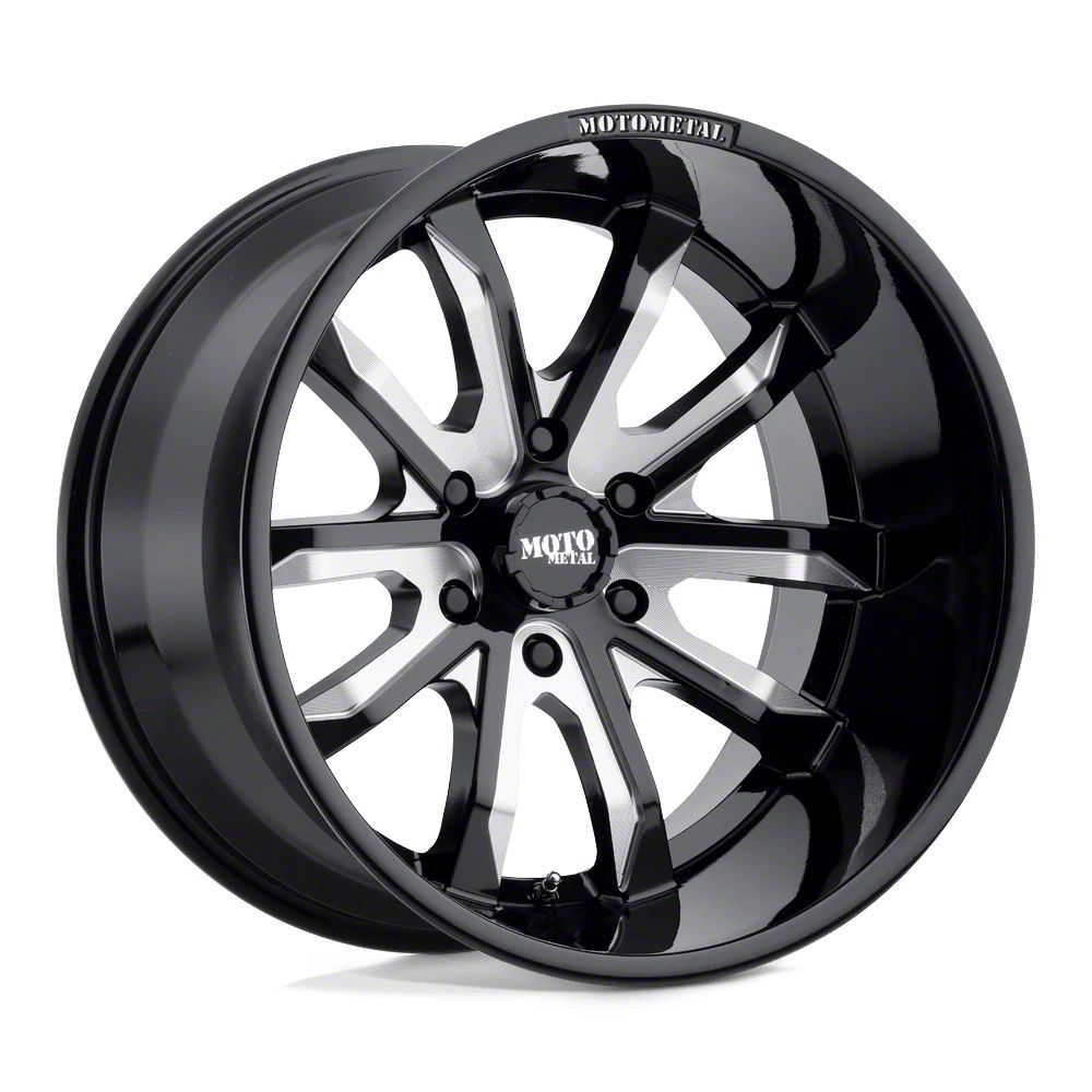 Moto Metal Frontier Dagger Gloss Black Milled 6-Lug Wheel; 20x9; 18mm ...