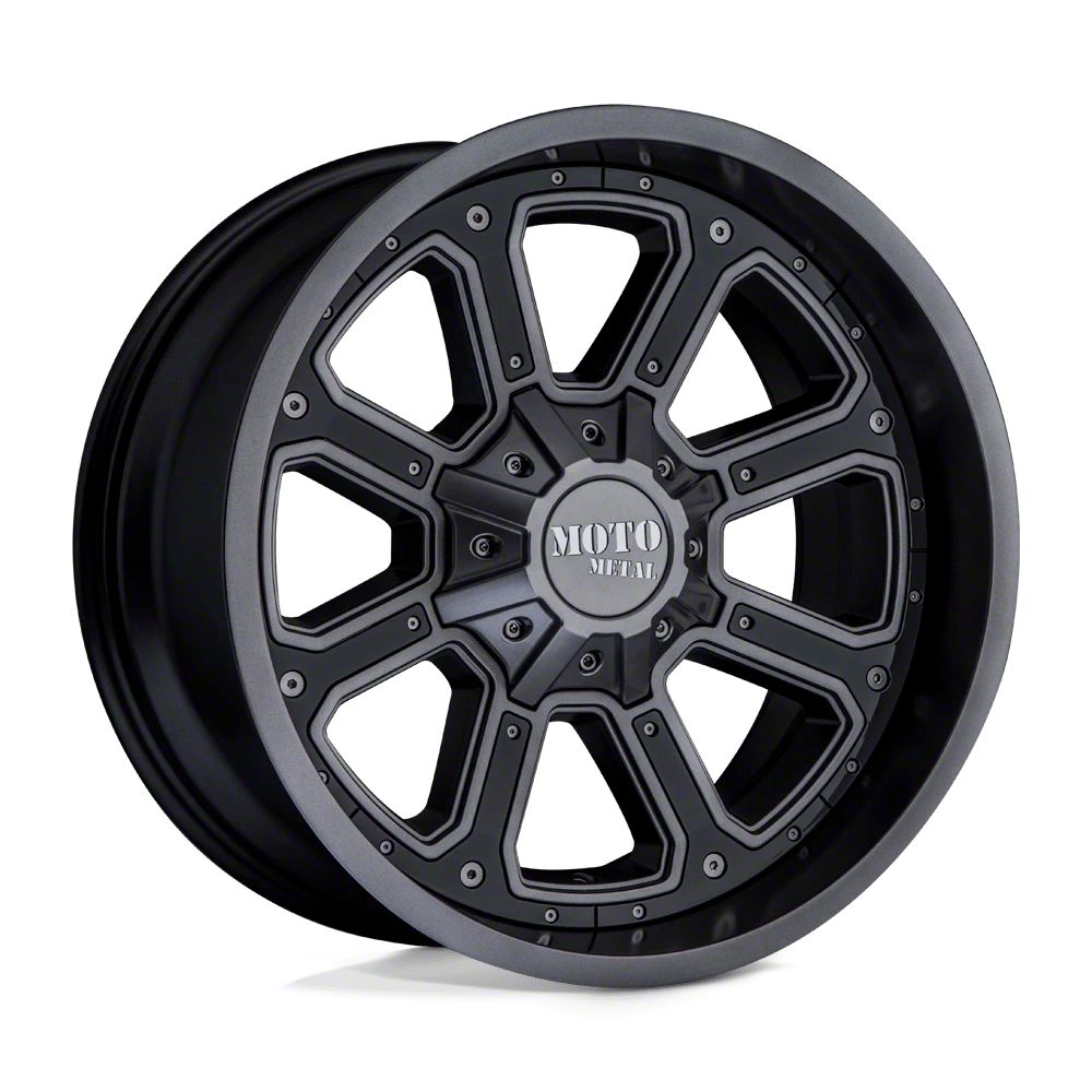 Moto Metal Frontier Shift Matte Gray with Gloss Black Inserts 6-Lug ...