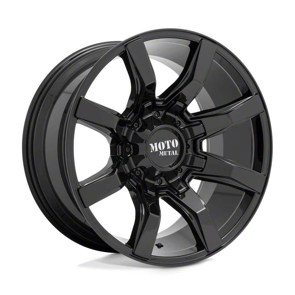 Moto Metal Frontier Spider Gloss Black 6-Lug Wheel; 20x9; 18mm Offset ...