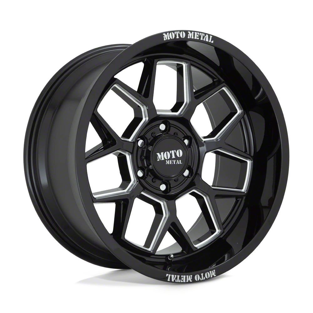 Moto Metal Jeep Gladiator Banshee Gloss Black Milled Wheel; 20x10 ...