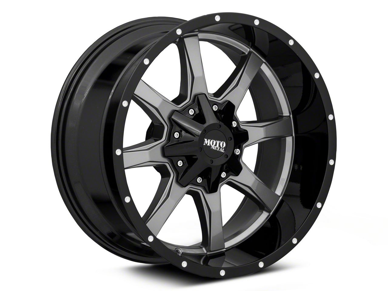 Moto Metal Jeep Grand Cherokee MO970 Gloss Gray with Gloss Black Lip ...