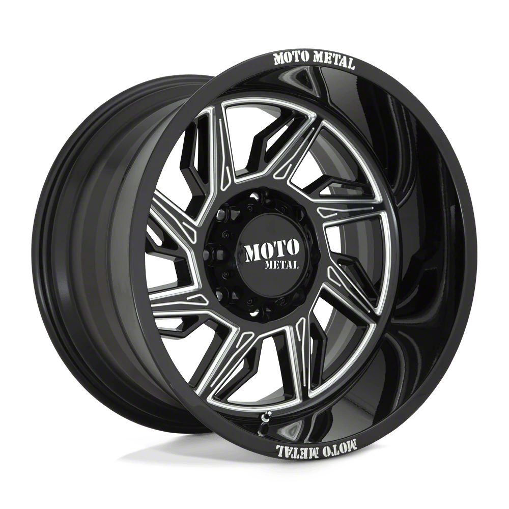 Moto Metal Jeep Wrangler Hurricane Gloss Black Milled Wheel; Left ...