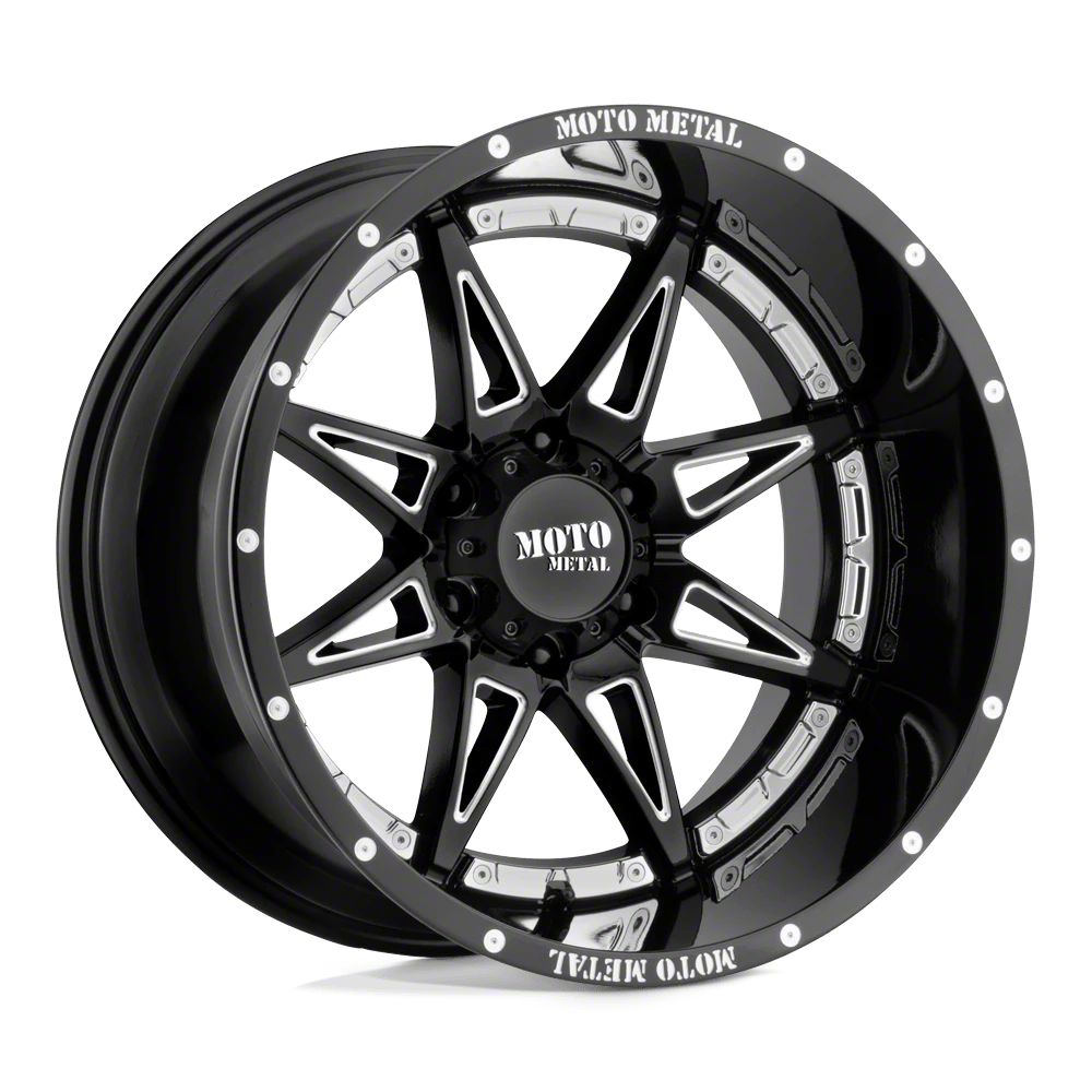 Moto Metal Jeep Wrangler Hydra Gloss Black Milled Wheel; 20x9 ...