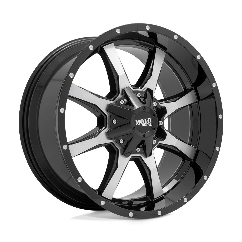Moto Metal Jeep Wrangler MO970 Gloss Black Machined Face Wheel; 18x10 ...