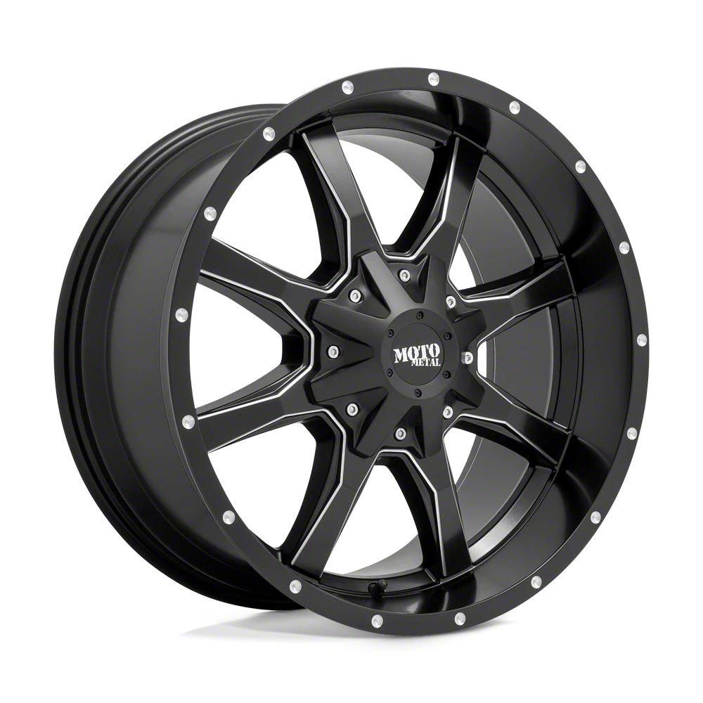 Moto Metal Jeep Wrangler MO970 Semi Gloss Black Milled Wheel; 18x10 ...