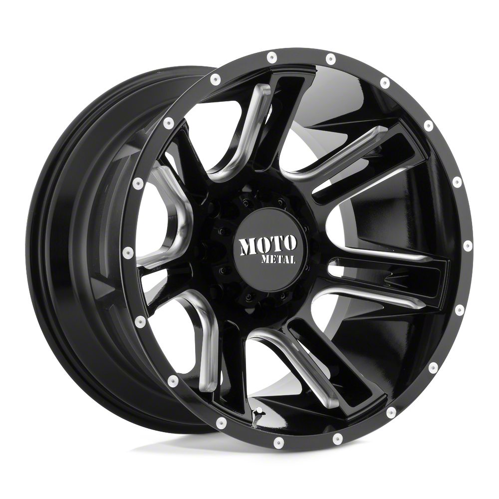 Moto Metal Jeep Wrangler Amp Gloss Black Milled Wheel; 17x9; -12mm ...