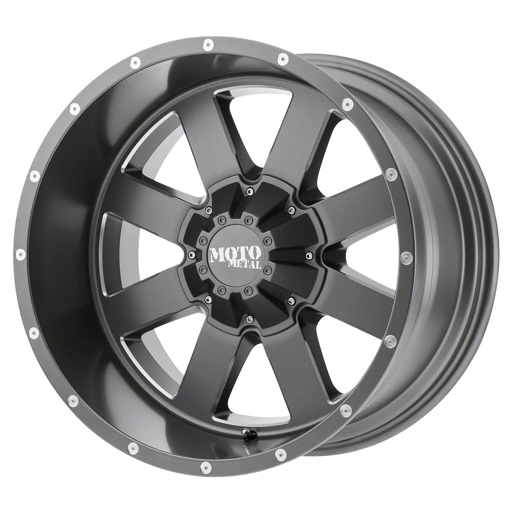 Moto Metal Jeep Wrangler MO962 Satin Gray Milled Wheel; 18x9; 0mm ...