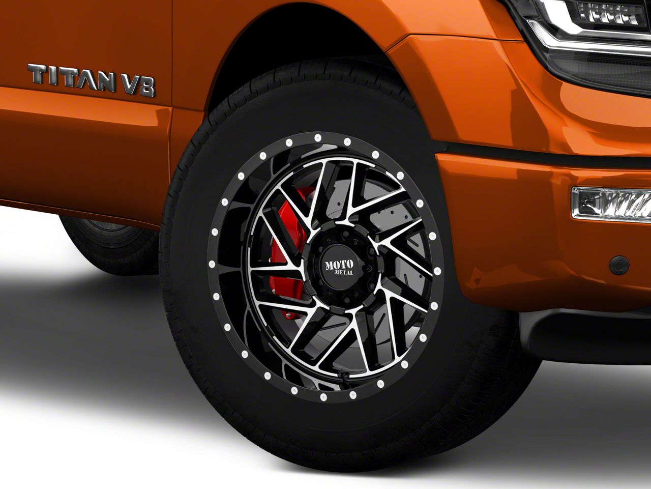 Moto Metal Titan MO985 Breakout Gloss Black Machined 6-Lug Wheel; 20x10 ...