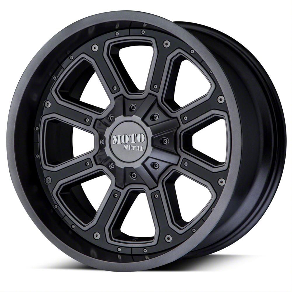 Moto Metal Titan Shift Matte Gray with Gloss Black Inserts 6-Lug Wheel ...