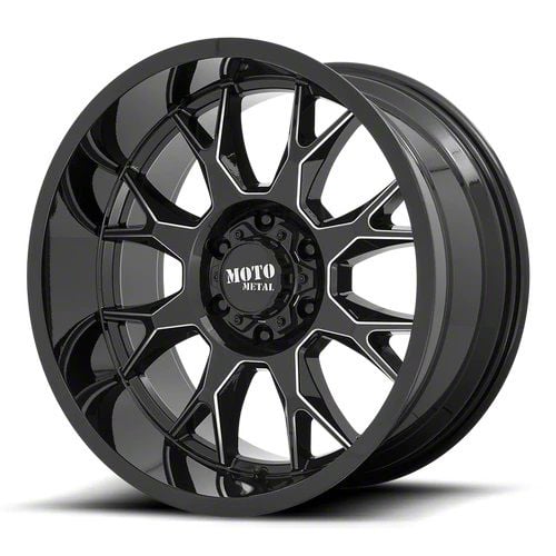 Moto Metal Titan XD MO806 Gloss Black Milled 6-Lug Wheel; 20x10; -18mm ...