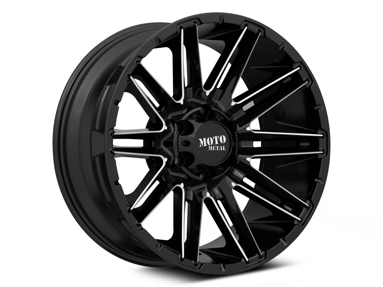 Moto Metal Titan XD MO998 Kraken Gloss Black Milled 6-Lug Wheel; 20x9 ...